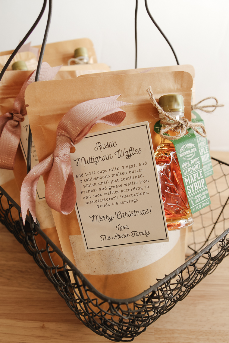DIY Waffle Mix Gift Pouches - Aberle Home