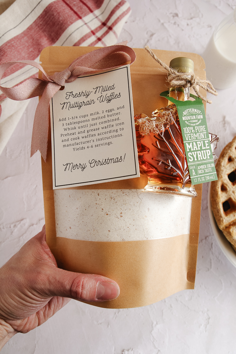 DIY Waffle Mix Gift Pouches - Aberle Home